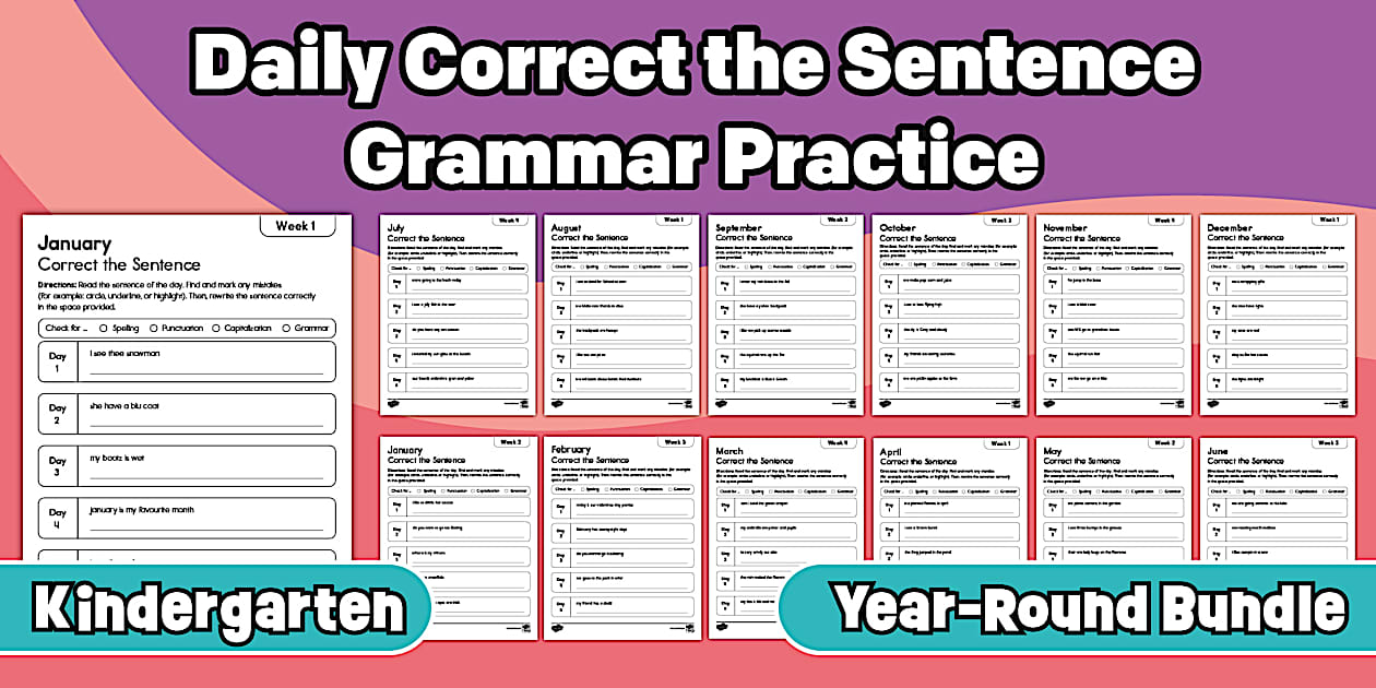 Second Grade Daily Grammar Practice | Year-Round Bundle