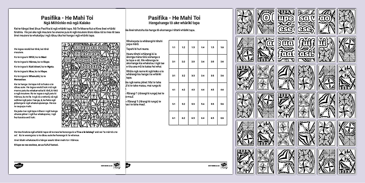 Te Wiki o te Reo o Hāmoa - He Mahi Toi (teacher made)