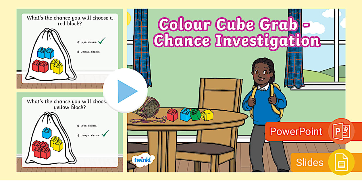 Colour Cube Grab – Chance PowerPoint (teacher made)