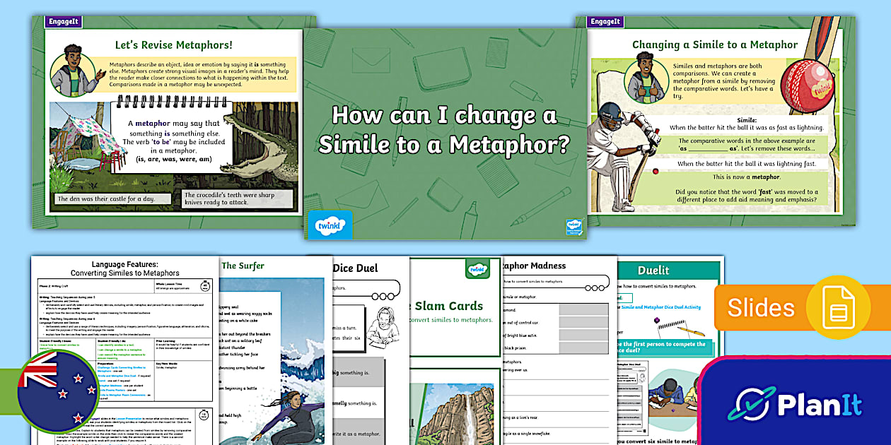 Phase 2 Writing: Language Features: Converting Similes to Metaphors