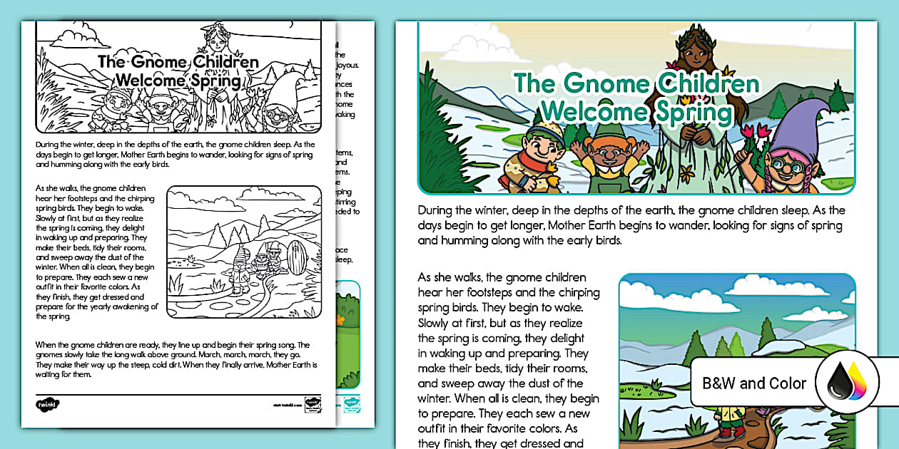 The Gnome Children Welcome Spring Read-Aloud Story - Twinkl