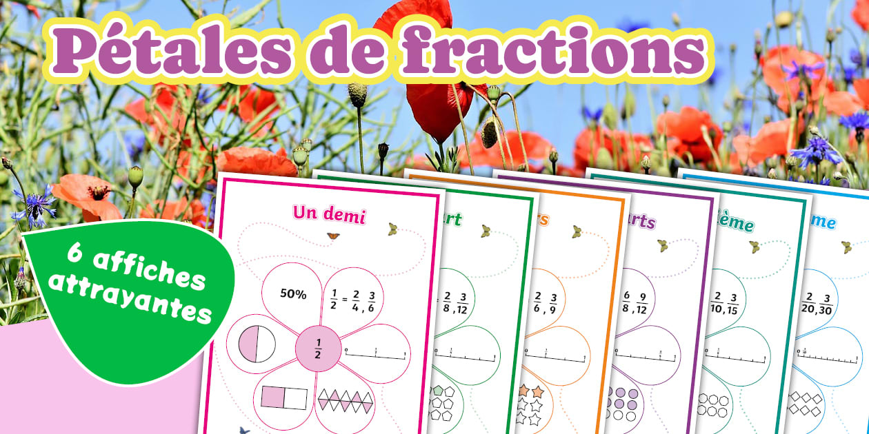 Affiches de pétales de fractions
