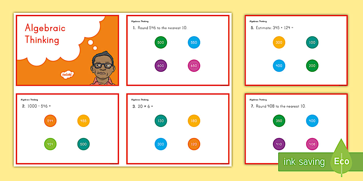 Third Grade Operations and Algebraic Thinking Assessment Practice Cards