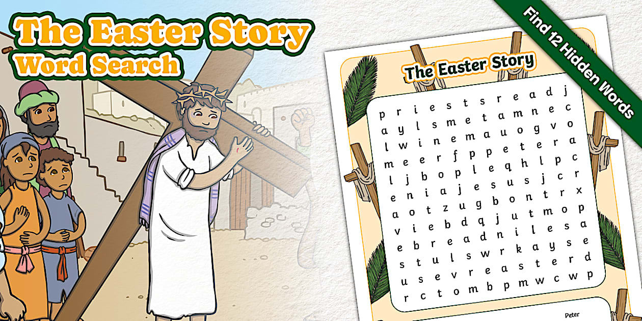 Easter Story Word Search - KS1 - Twinkl