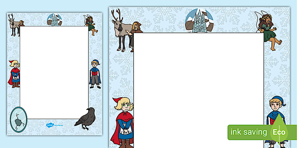 The Snow Queen Story Editable Note (teacher made) - Twinkl