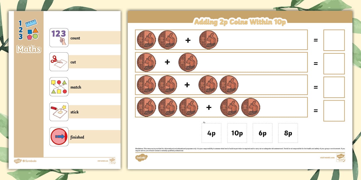 👉 SEND Structured Steps Money: Adding 2p Coins Within 10p