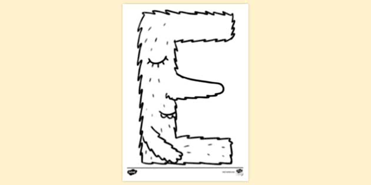 Letter E Colouring Page | Colouring | Colouring Sheets