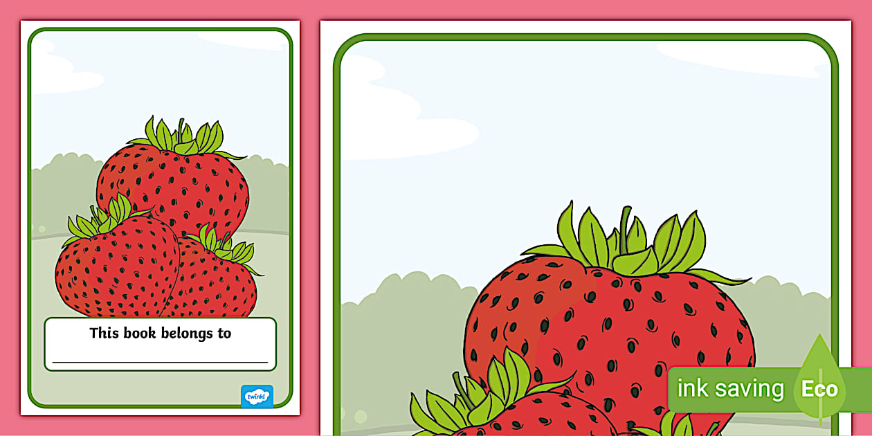 Strawberry Book Cover | Twinkl Strawberry Book Cover | Books
