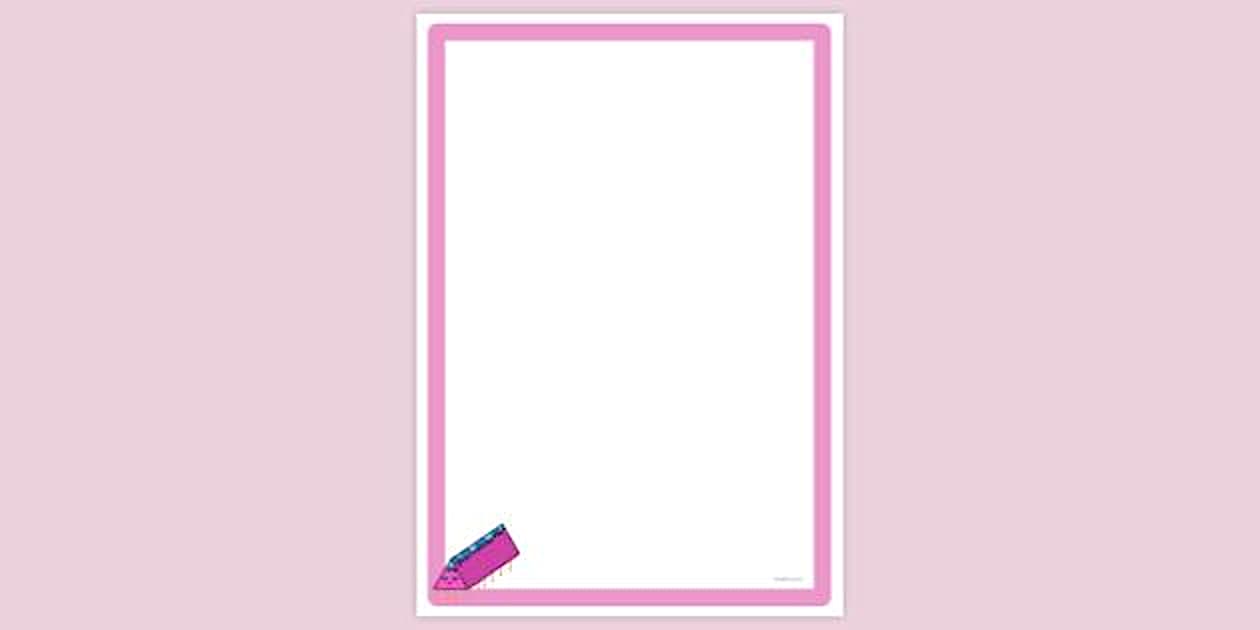 Simple Blank Triangular Prism Alien Page Border | Twinkl