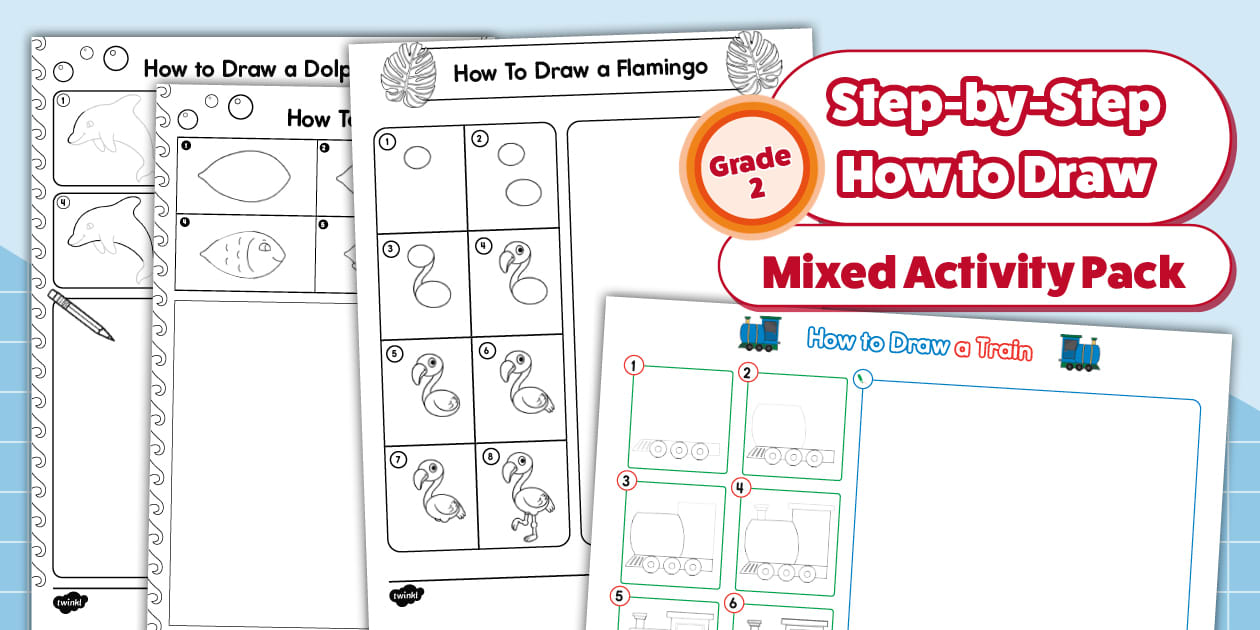 Step-by-Step How to Draw Mixed Activity Pack