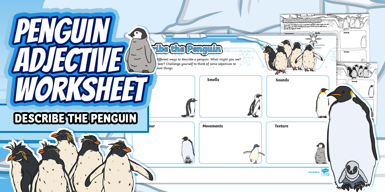 Penguin Adjective Worksheet