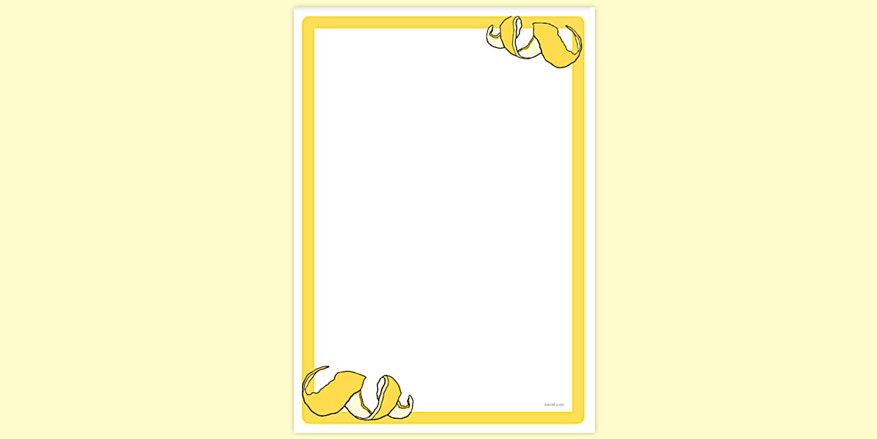 Lemon Peel Page Border | Page Borders | Twinkl - Twinkl