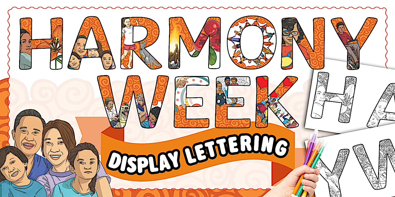 Harmony Week Display Lettering
