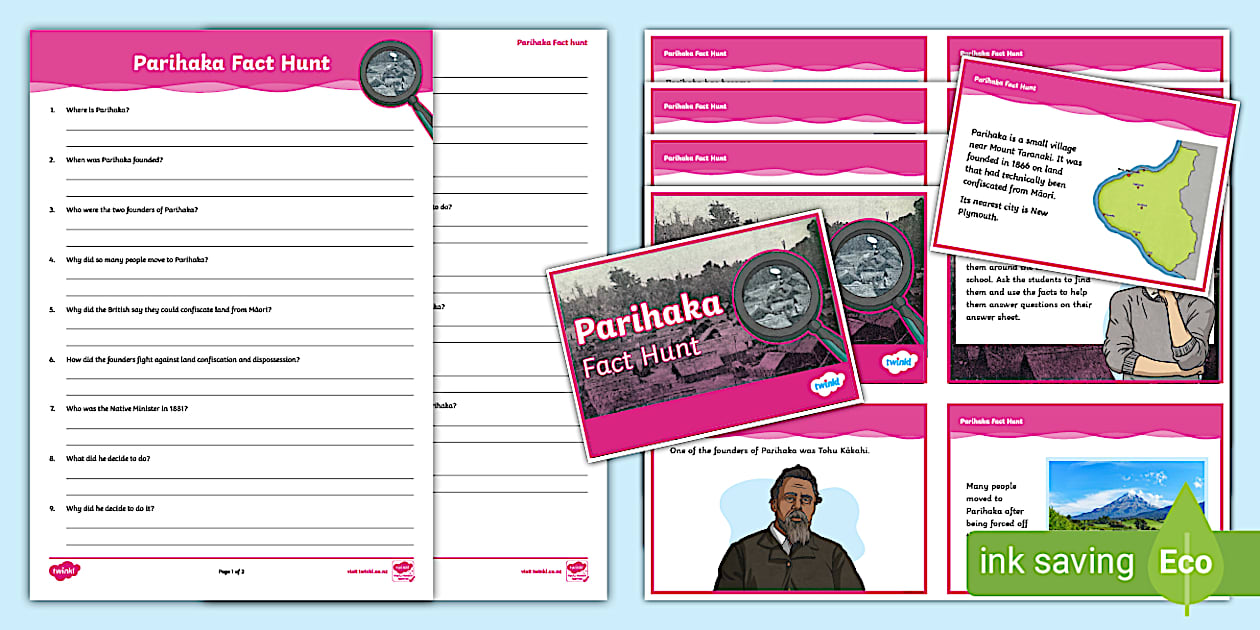 Parihaka Fact Hunt (teacher made) - Twinkl