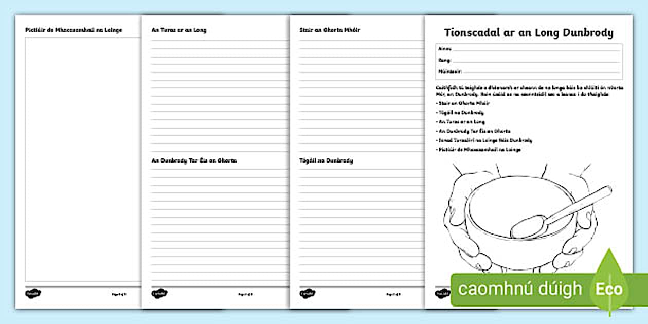 Dunbrody Famine Ship Project Activity Gaeilge (Teacher-Made)