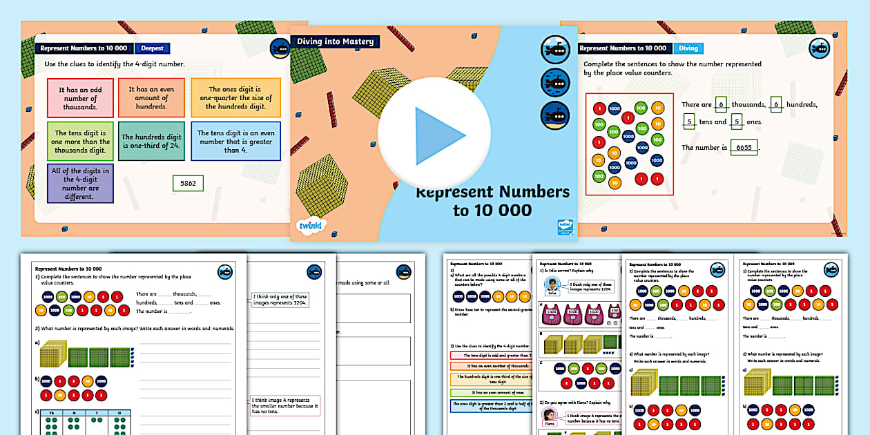 👉 Y4 Diving into Mastery: Step 5 Represent Numbers to 10 000