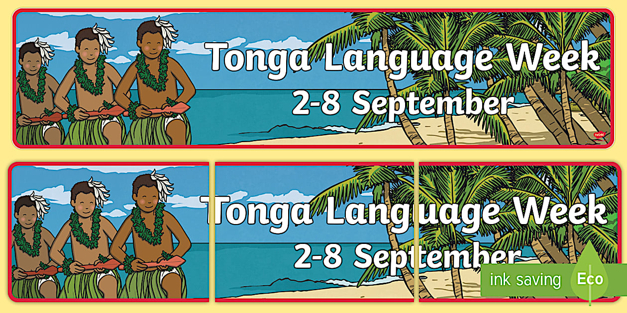 Dyslexic Tonga Language Week Display Banner (teacher made)