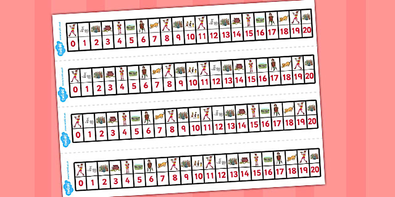The Pied Piper Number Track 1-20 - Twinkl