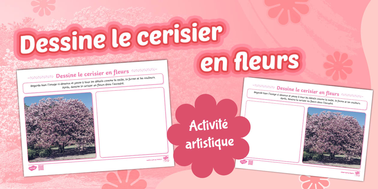 Feuille d'activité : Dessine le cerisier en fleurs