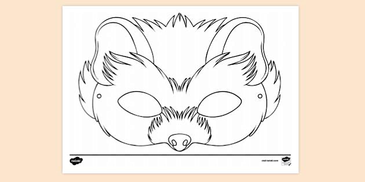 Hedgehog Eye Mask Colouring Sheet | Colouring Pages - Twinkl