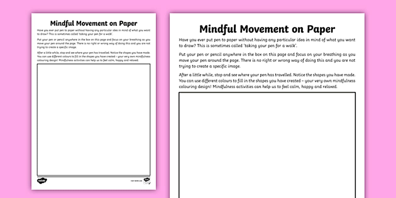 Mindful Movement on Paper (Teacher-Made) - Twinkl