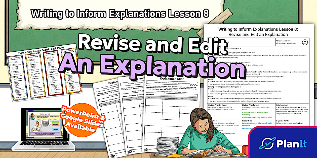Ph2 Write an Explanation L8: Revise and Edit an Explanation