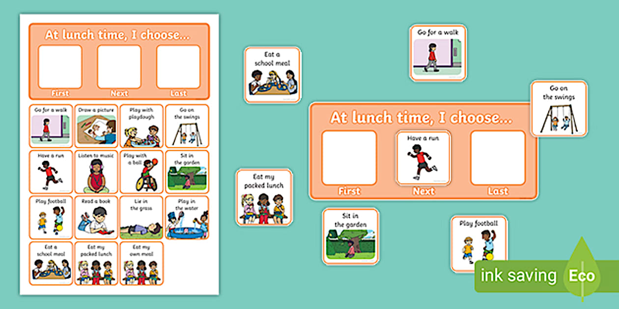 At Lunch Time I Choose Choice Cards (Teacher-Made) - Twinkl