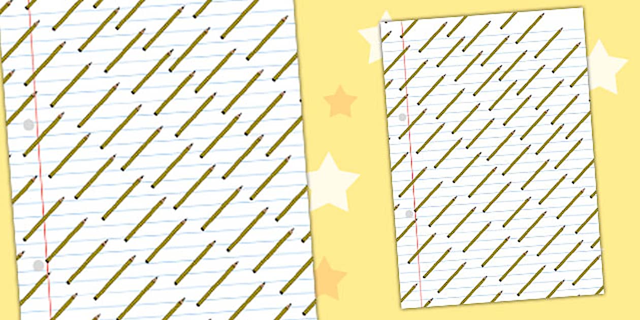 Pencil Themed A4 Sheet (teacher made) - Twinkl