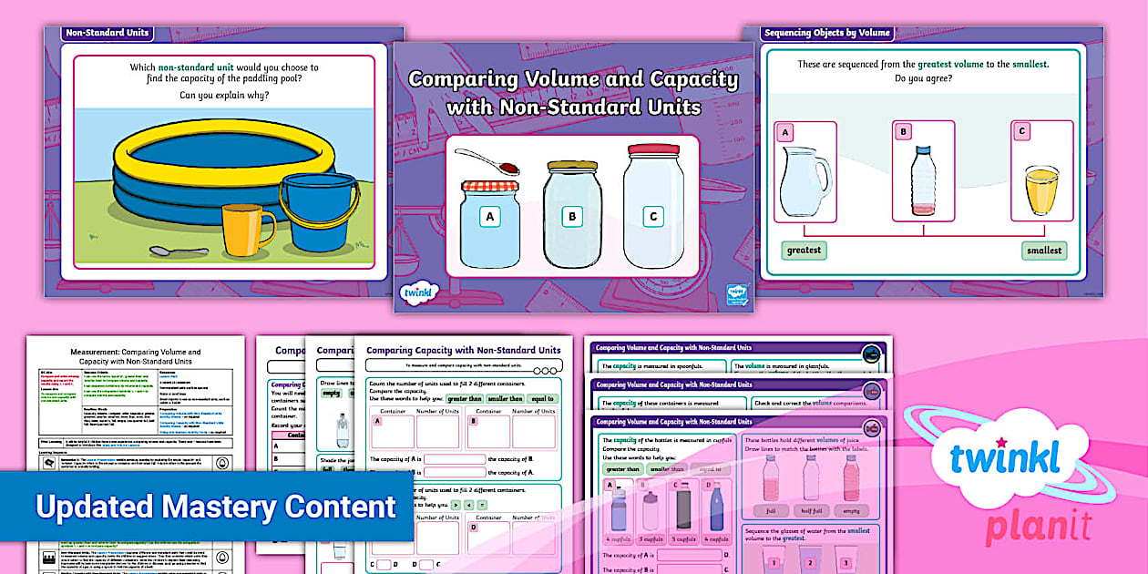 👉 Y2 Planit Maths Volume and Capacity Lesson 1 - Twinkl