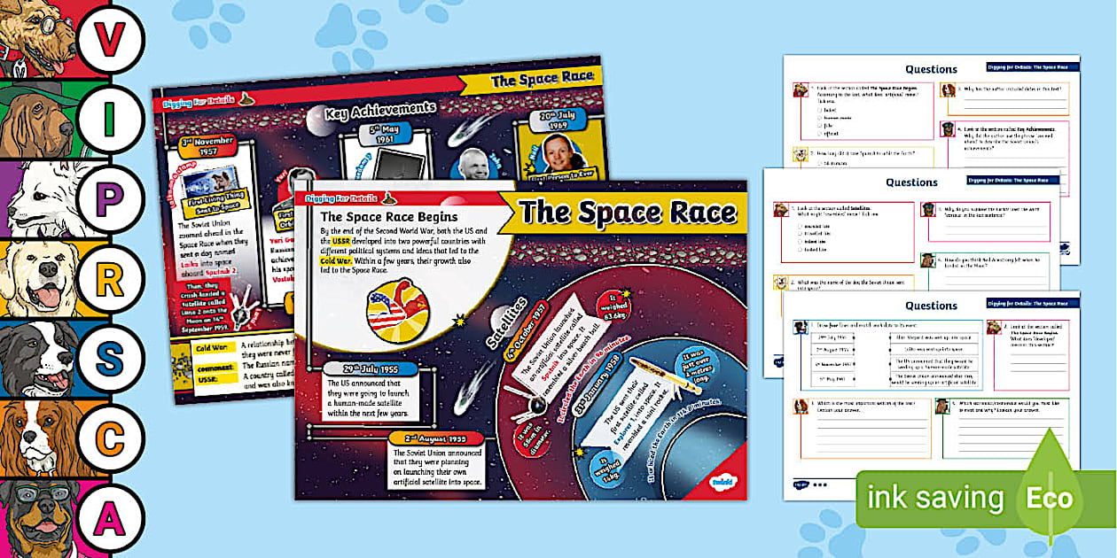 LKS2 Digging for Details: The Space Race Infographic Comprehension Activity