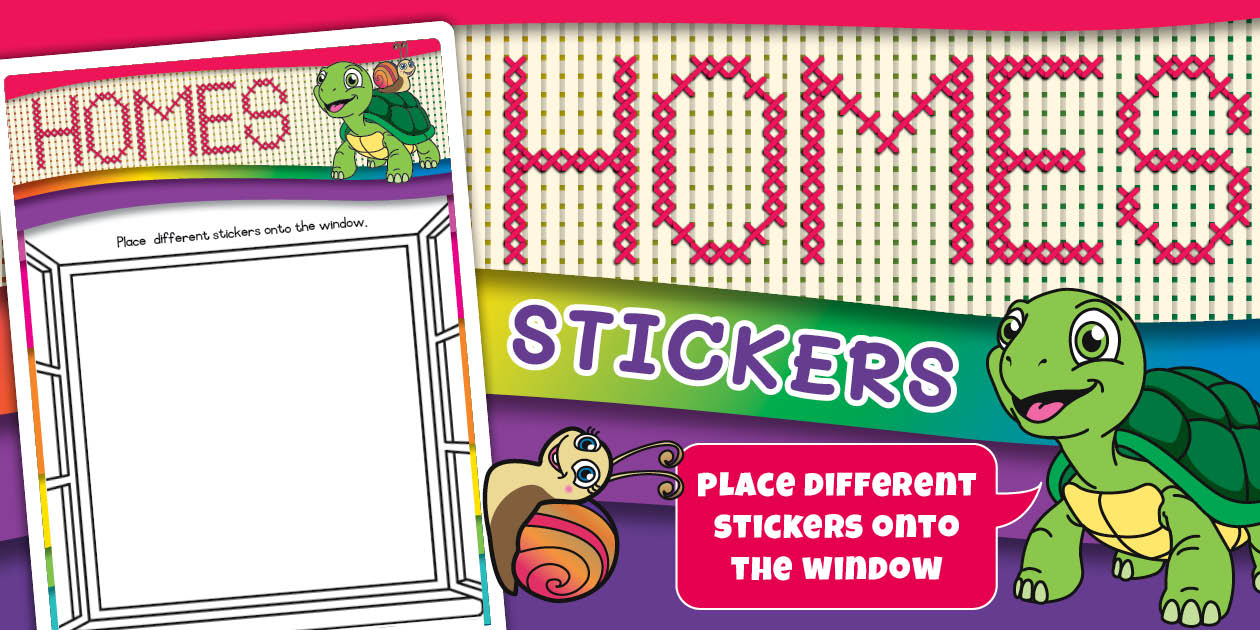 Preschool: Homes - Window Stickers Fine Motor Activity