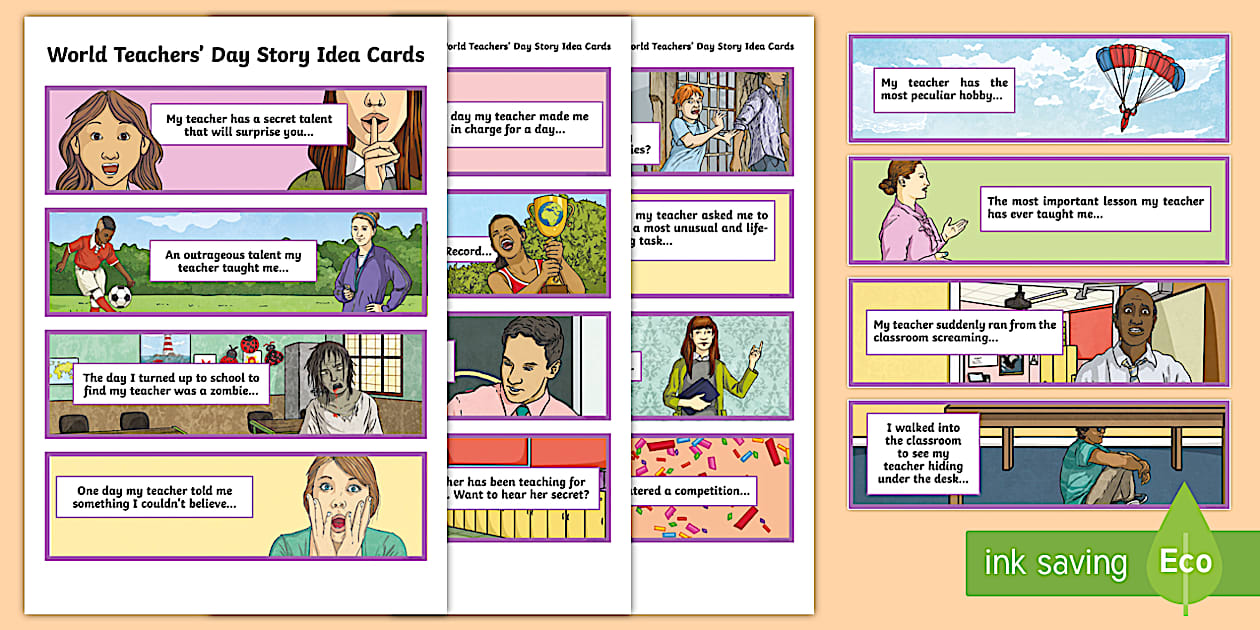 World Teachers' Day Story Topic Activity - Twinkl