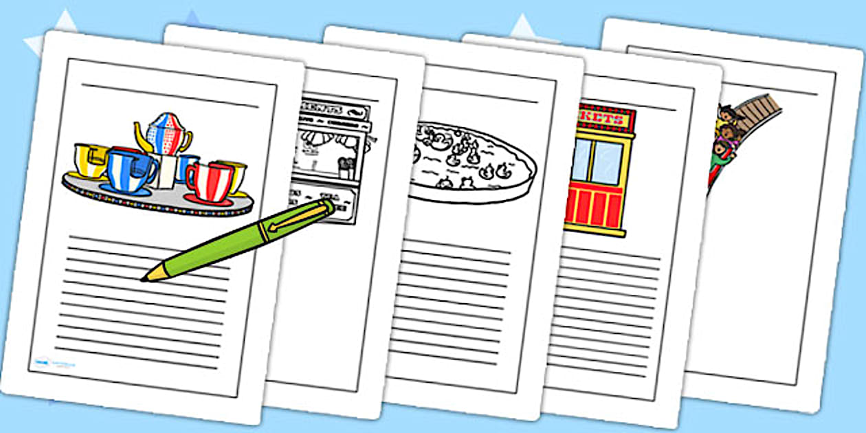 Fairground Writing Frames (teacher made) - Twinkl