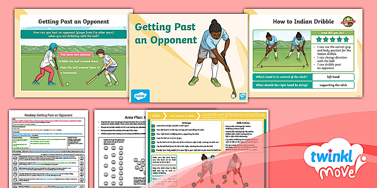Year 4: Hockey Indian Dribble Lesson | Getting Past a Player