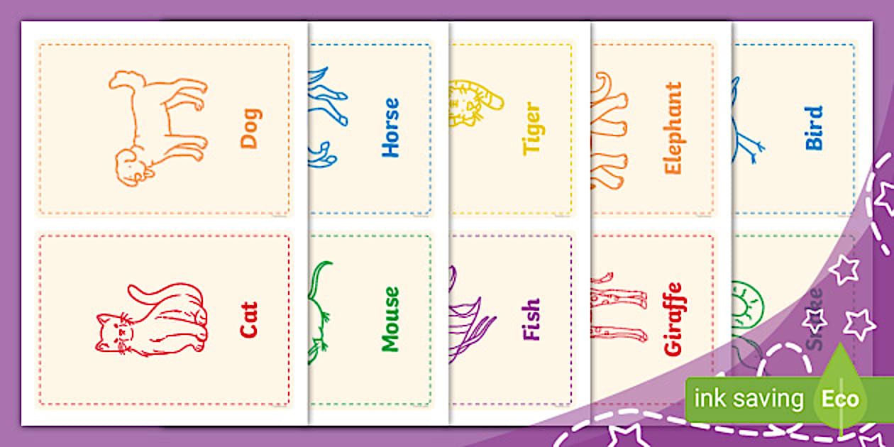 Animal-Themed Flashcards (teacher made) - Twinkl