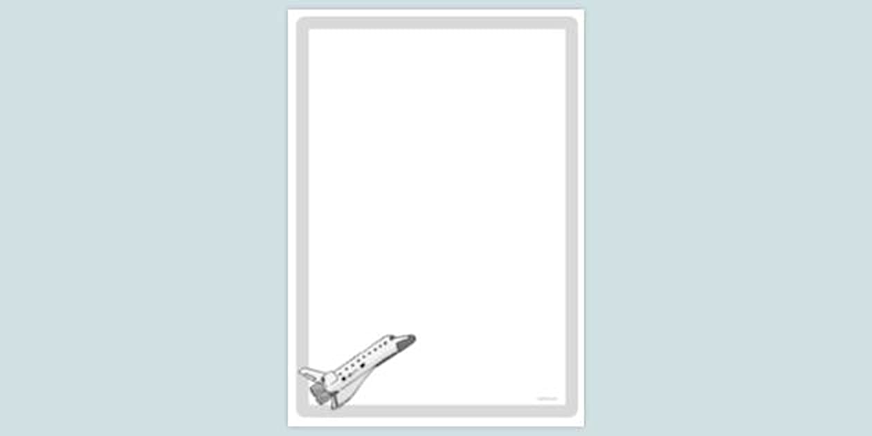Simple Blank Space Shuttle Page Border | Twinkl - Twinkl