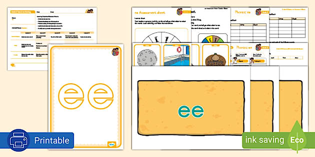 Grade 2 Phonics Pack ee (teacher made) - Twinkl