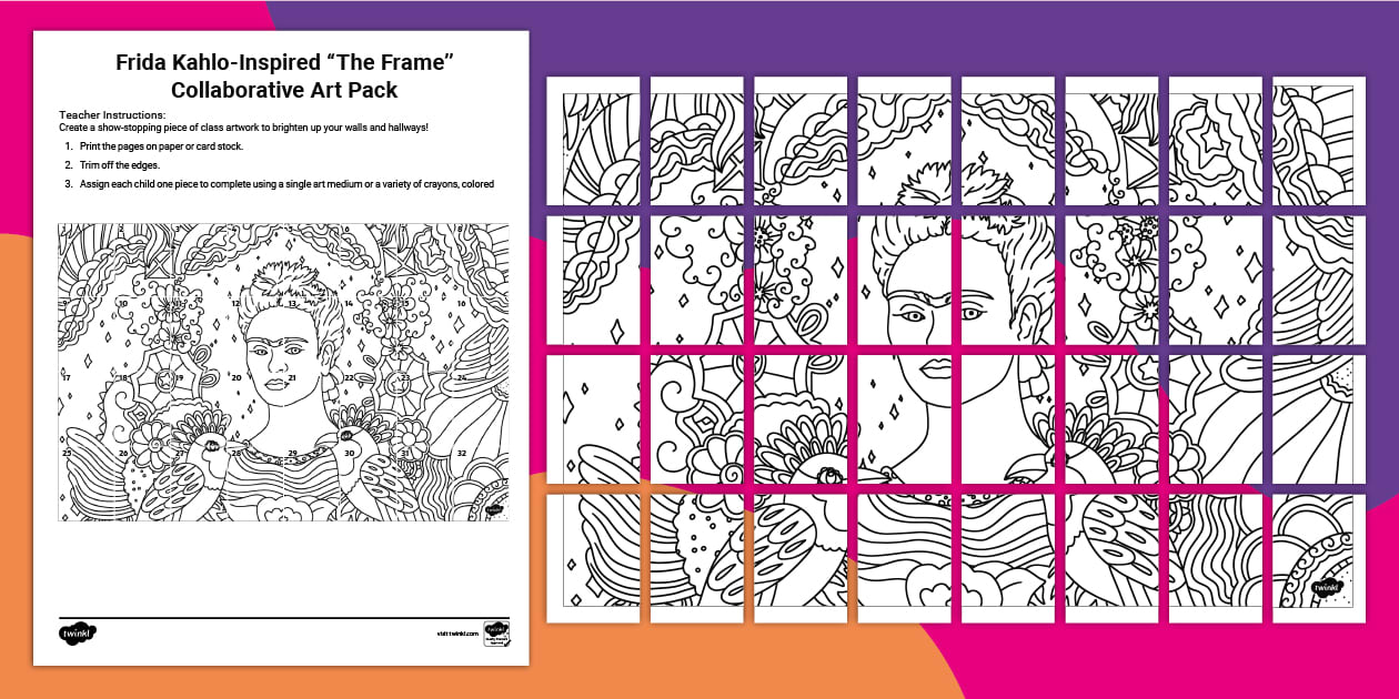 Frida Kahlo "The Frame" Collaborative Art Pack