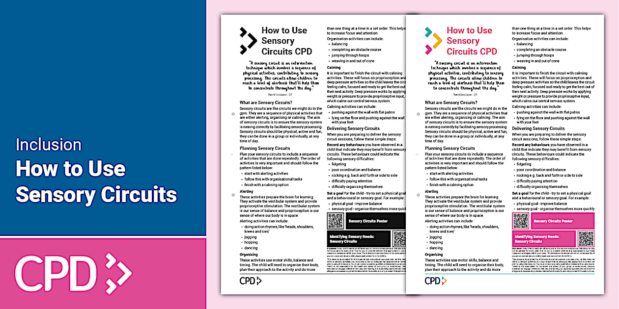 How to Use Sensory Circuits CPD (teacher made) - Twinkl