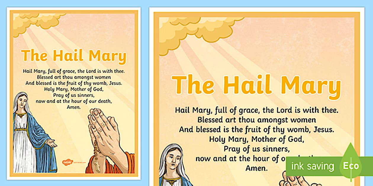 The Hail Mary Poster | Christian Teaching Resource | Twinkl