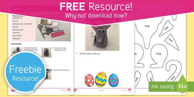 Easter Bilby Craft - Australian