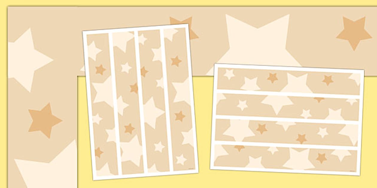 👉 Neutral Stars Display Border (teacher made) - Twinkl