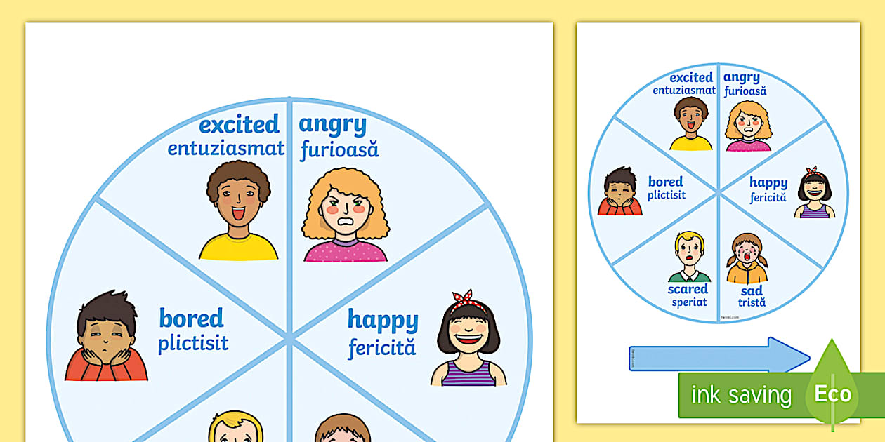 Emotions Spinner English/Romanian - Emotions Spinner