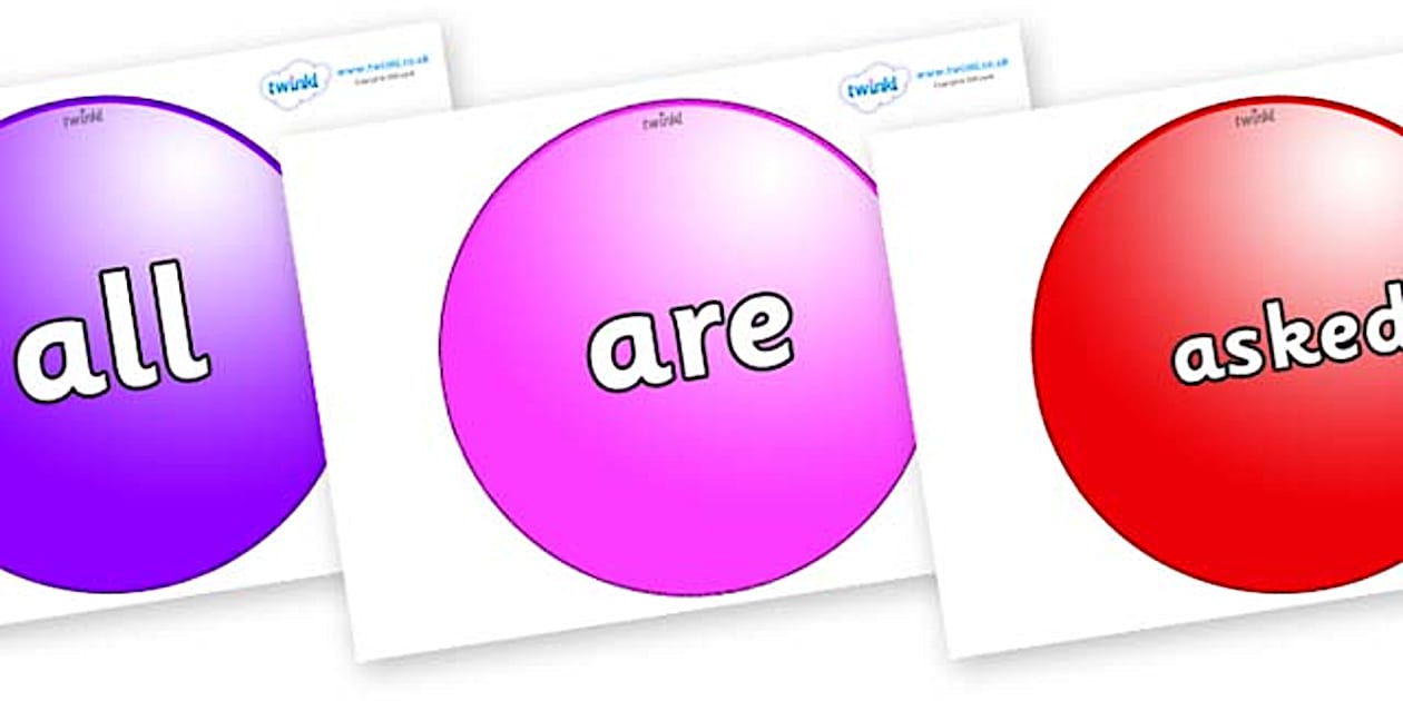 Tricky Words on Spheres (teacher made) - Twinkl