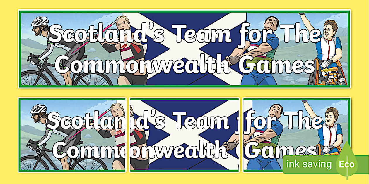 Cursive Meet The Scottish Commonwealth Games Team Banner