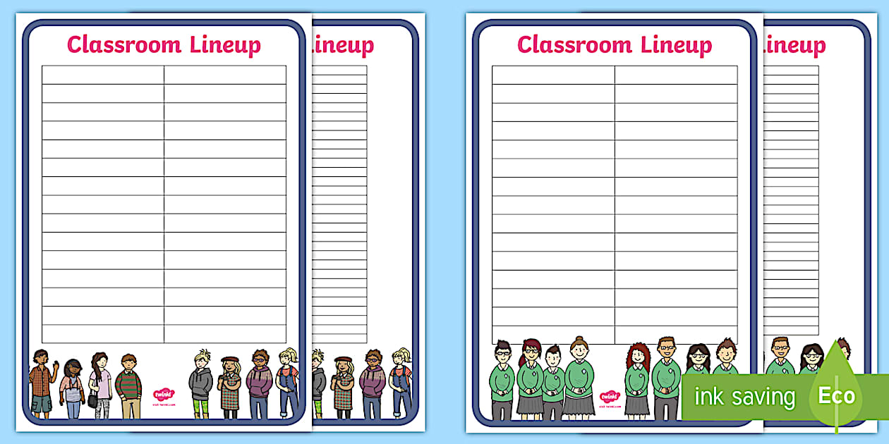 Classroom Lineup Display Sign (teacher made) - Twinkl