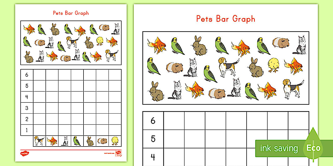 Pets Count and Graph Worksheet (teacher made) - Twinkl