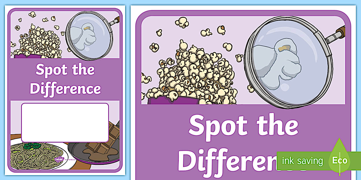 Science Spot The Difference Editable Book Cover - Twinkl