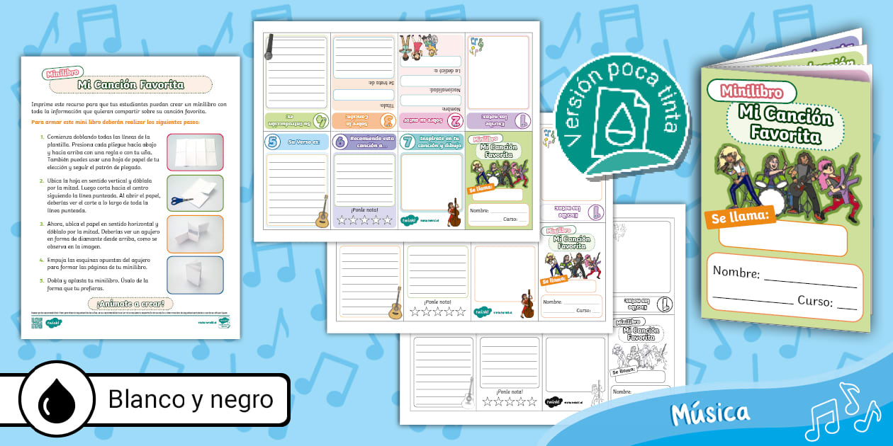 minilibro | canciones | mini libro | canción | música