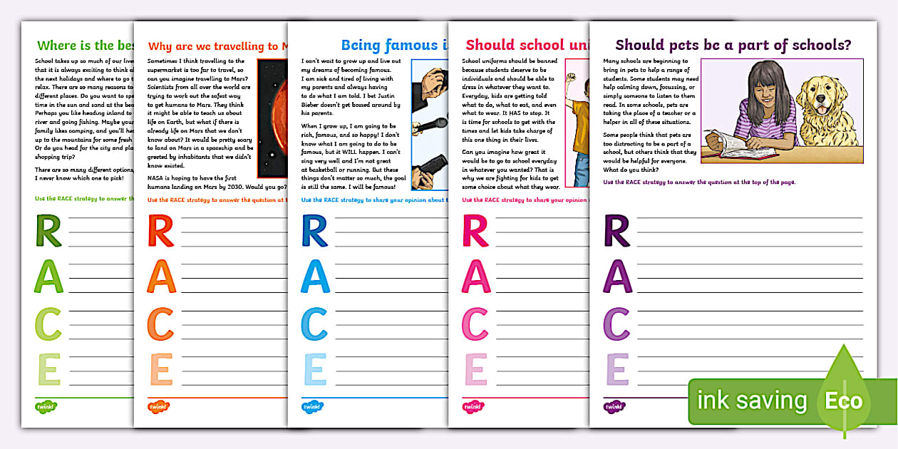 RACE Writing Prompts (teacher made) - Twinkl